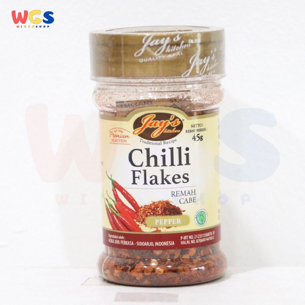 Jual Jay's Kitchen Jays Chilli Flakes 45g - Remah Cabe | Shopee Indonesia