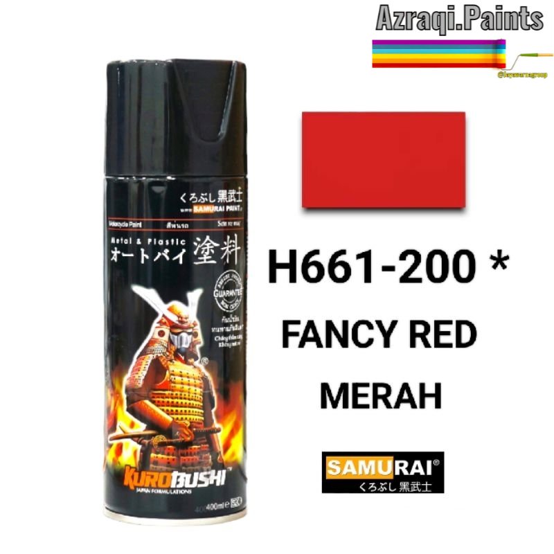 Jual SAMURAI PAINT FANCY RED H661-200 * ( 400 ML ) MERAH FANCY HONDA ...