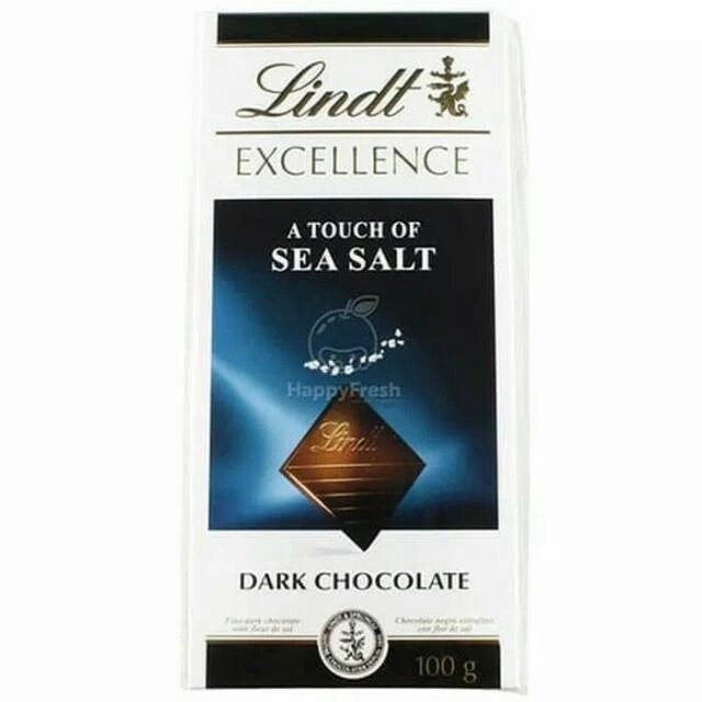 Jual LINDT DARK CHOCOLATE TOUCH OF SEA SALT 100GR COKLAT | Shopee Indonesia