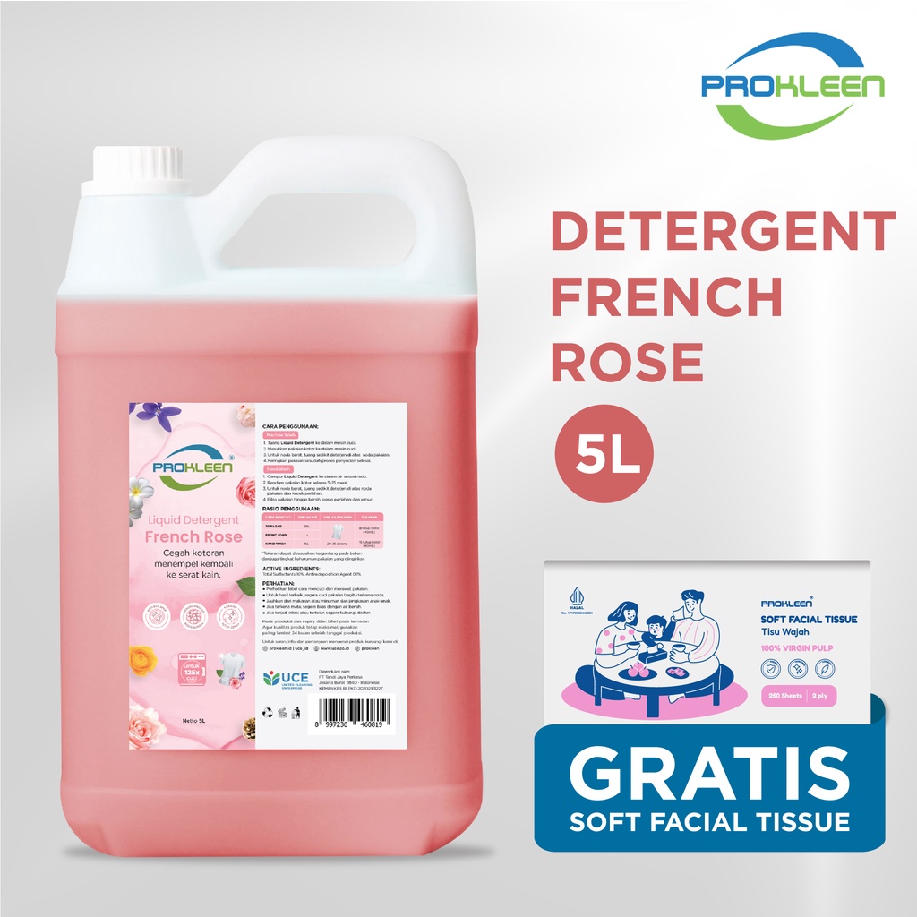 Jual [FREE GIFT] Deterjen Cair Laundry PREMIUM Detergent PROKLEEN 5L ...