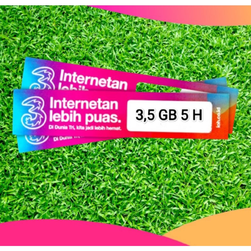 Jual Voucher Three 3,5 GB 5 Hari Fisik | Shopee Indonesia