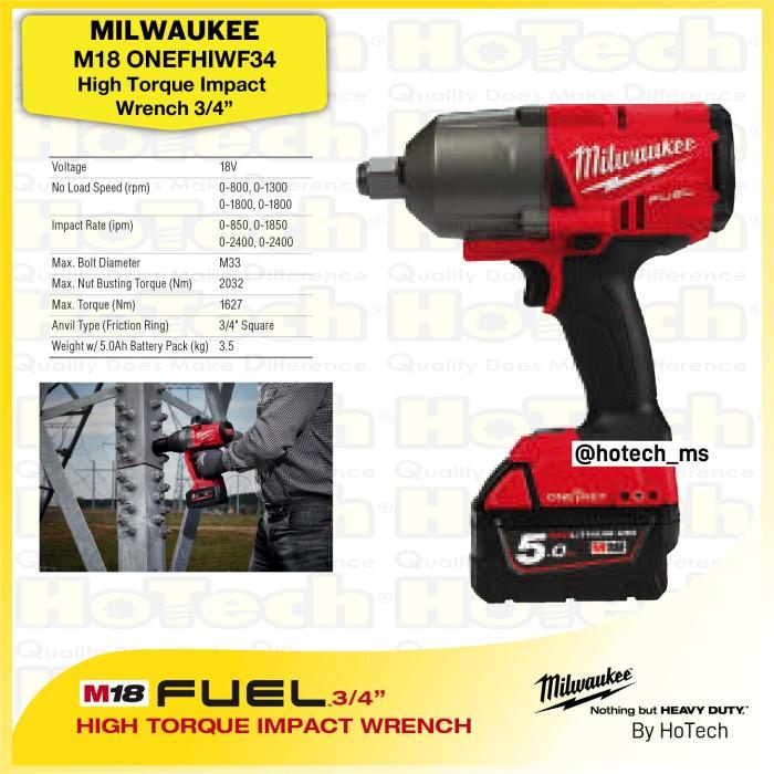 Jual Milwaukee | Impact Wrench 3/4" M18 Onefhiwf34 | Torque | Mesin ...