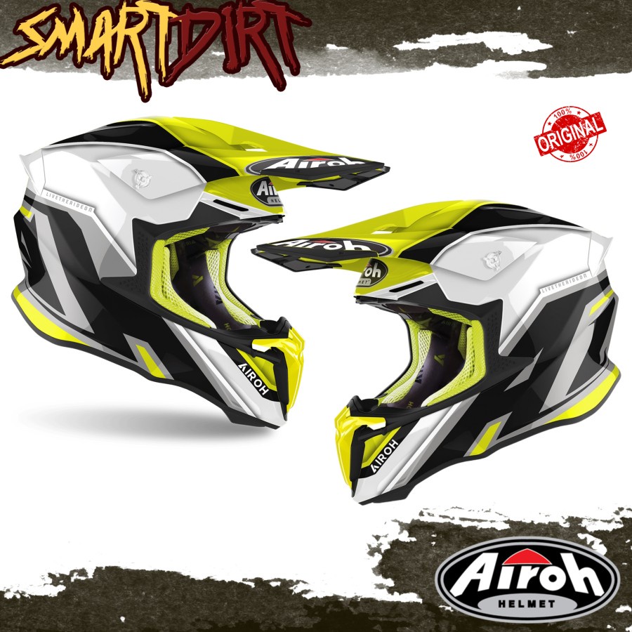 Jual HELM CROSS AIROH TWIST 2.0 SHAKEN 2023 YELLOW HELM AIROH TWIST 2.0 ...