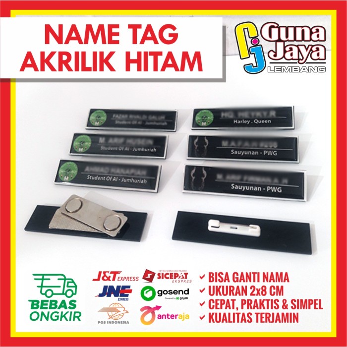 Jual Name Tag Nama Dada Akrilik + Resin 2x8cm | Shopee Indonesia