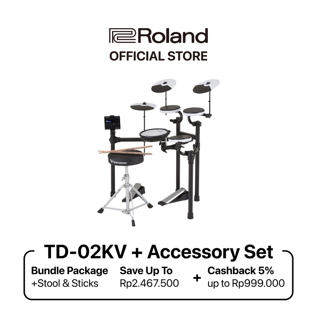 Jual BUNDLE Roland TD-02KV & DAP-2X V-Drums Accessory Package | Shopee Indonesia