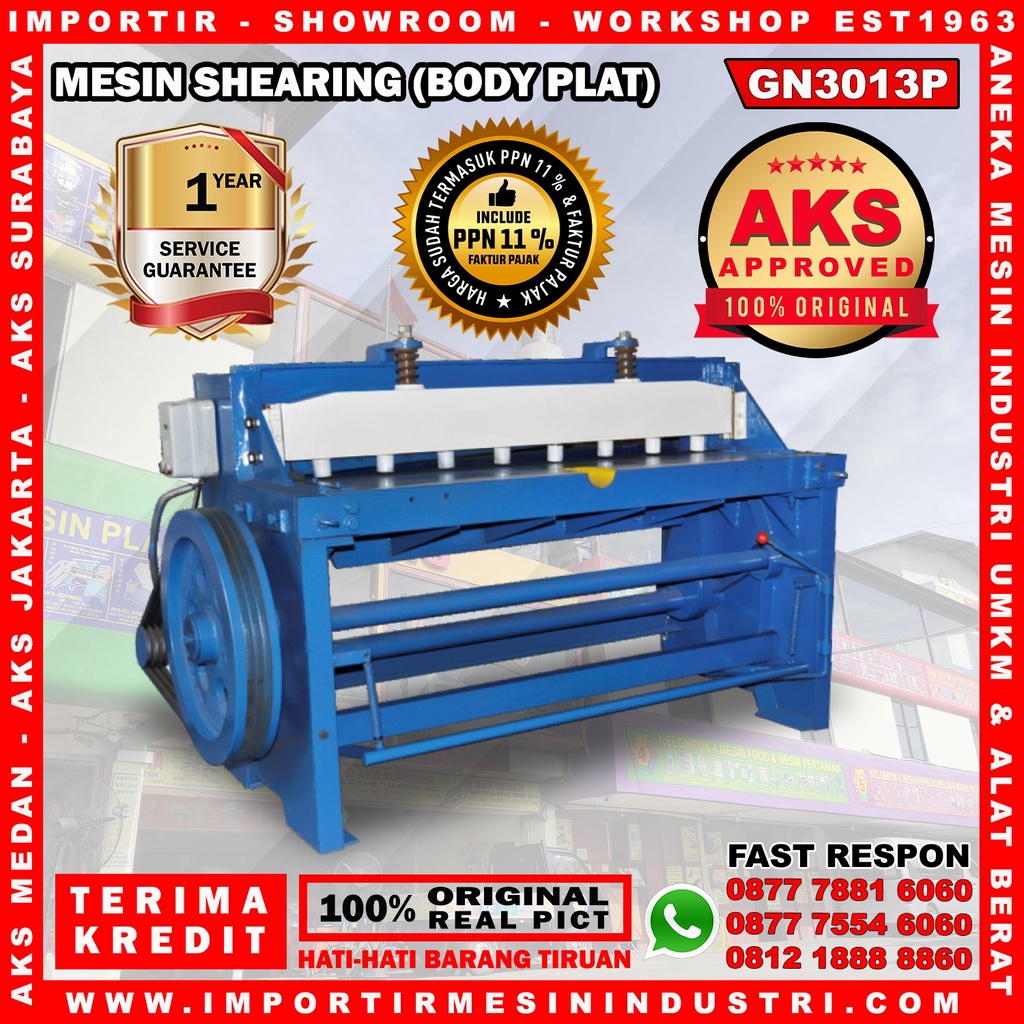 Jual Shearing Mesin Potong Plat 3x1300mm Shearing Machine GN3013P ...