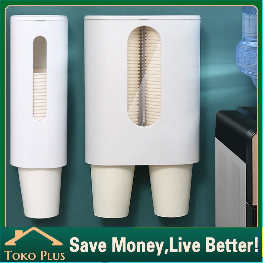 Jual Dispenser Gelas Disposable Plastik Kertas Paper Wall Cup Holder ...