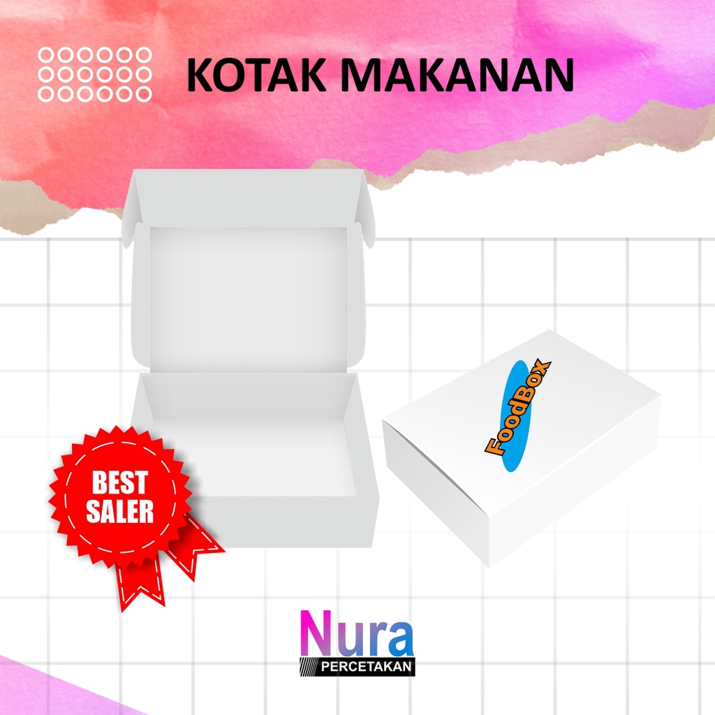 Jual Paper Lunch Box FoodGrade Kemasan Makanan Kotak Polos / BOX GEPREK ...