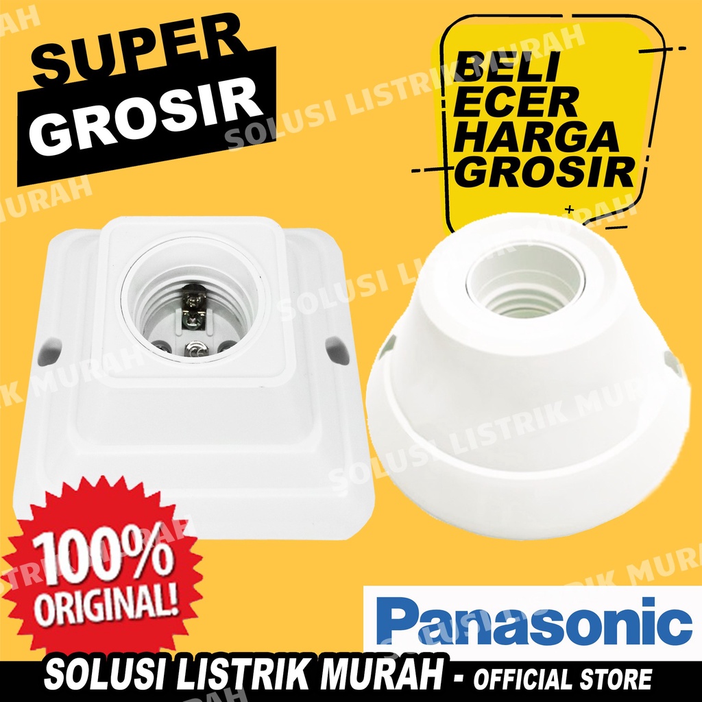 Jual Panasonic Fitting Hias OB Tempel / Plafon Kotak / Bulat | Shopee ...
