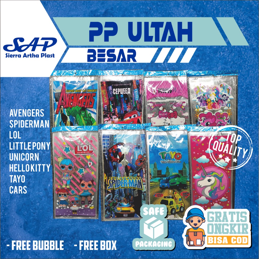 Jual Kantong Plastik PP Ulang Tahun 20 x 40 (isi 10 lbr) | Party Bag ...