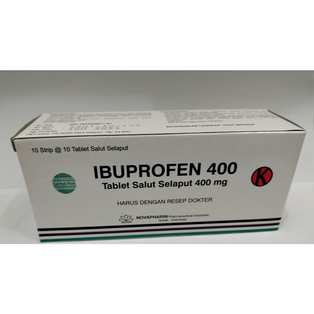 Jual IBUPROFEN 400MG 1 STRIP 10 TABLET | Shopee Indonesia