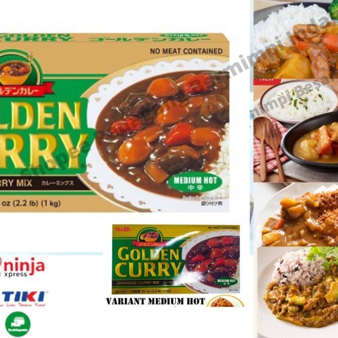 Jual S&B Golden Curry 1Kg Medium Hot | Kari Blok | Kari Jepang | Shopee ...
