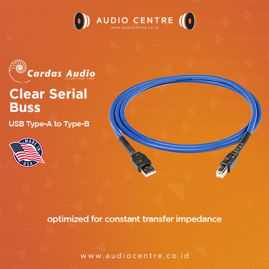 Jual Cardas Audio Clear Serial Buss USB A-B made in usa - 1.5m | Shopee ...
