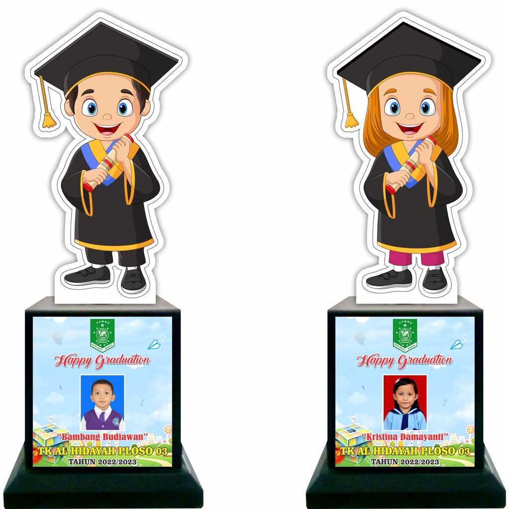 Jual FULLSET Piala Wisuda Akrilik Kado Wisuda Kenang Kenangan ...