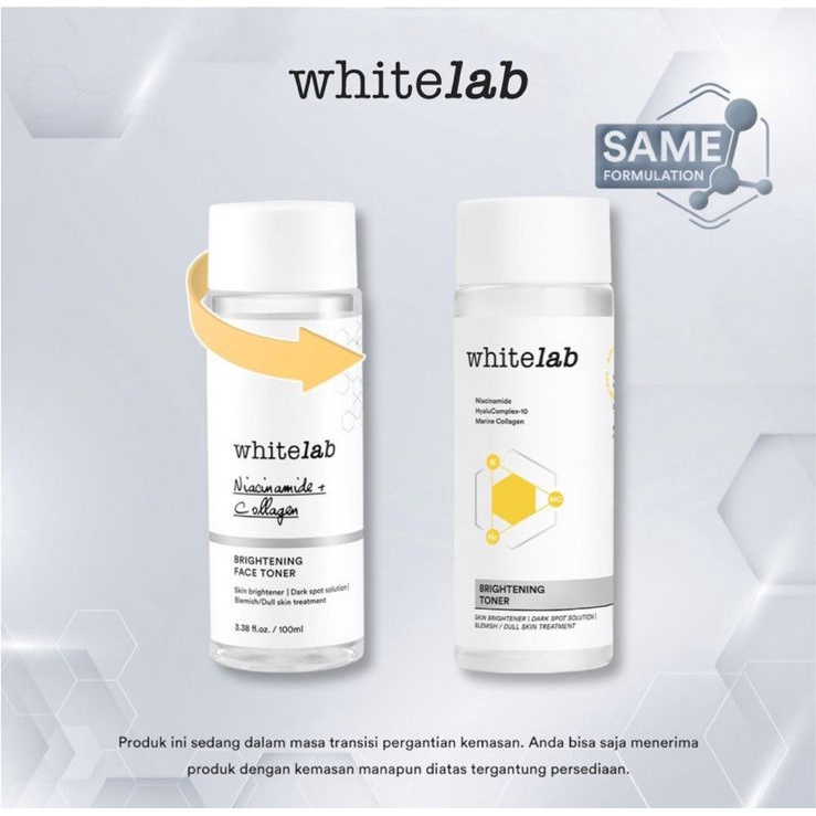 Jual WHITELAB NIACINAMIDE + COLLAGEN BRIGHTENING FACE TONER 100ML ...