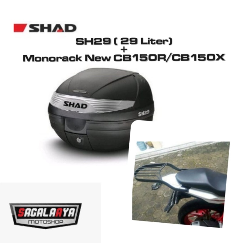 Jual box SHAD SH29 + Monorack New CB150R/CB150X | Shopee Indonesia