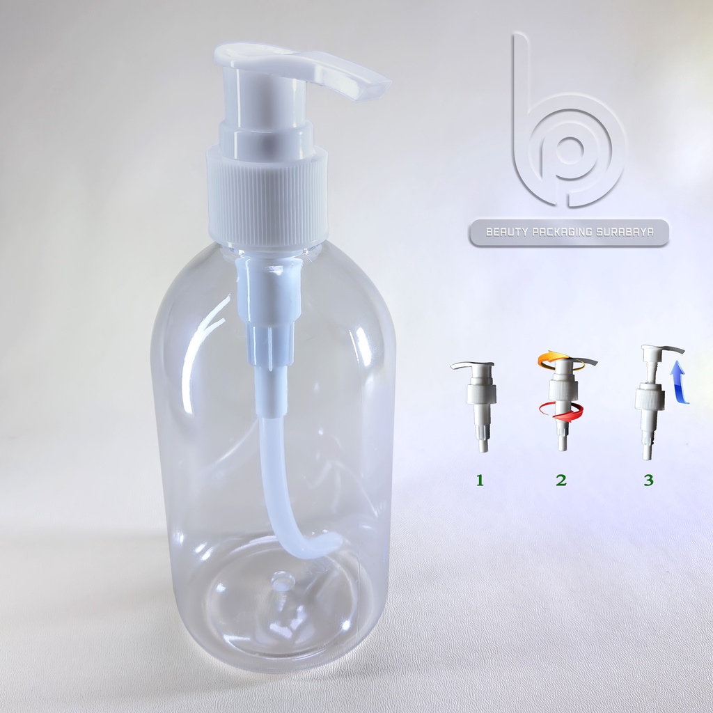 Jual Botol Plastik PET 250ml Oval Bening Tutup Pump Lotion | Shopee ...