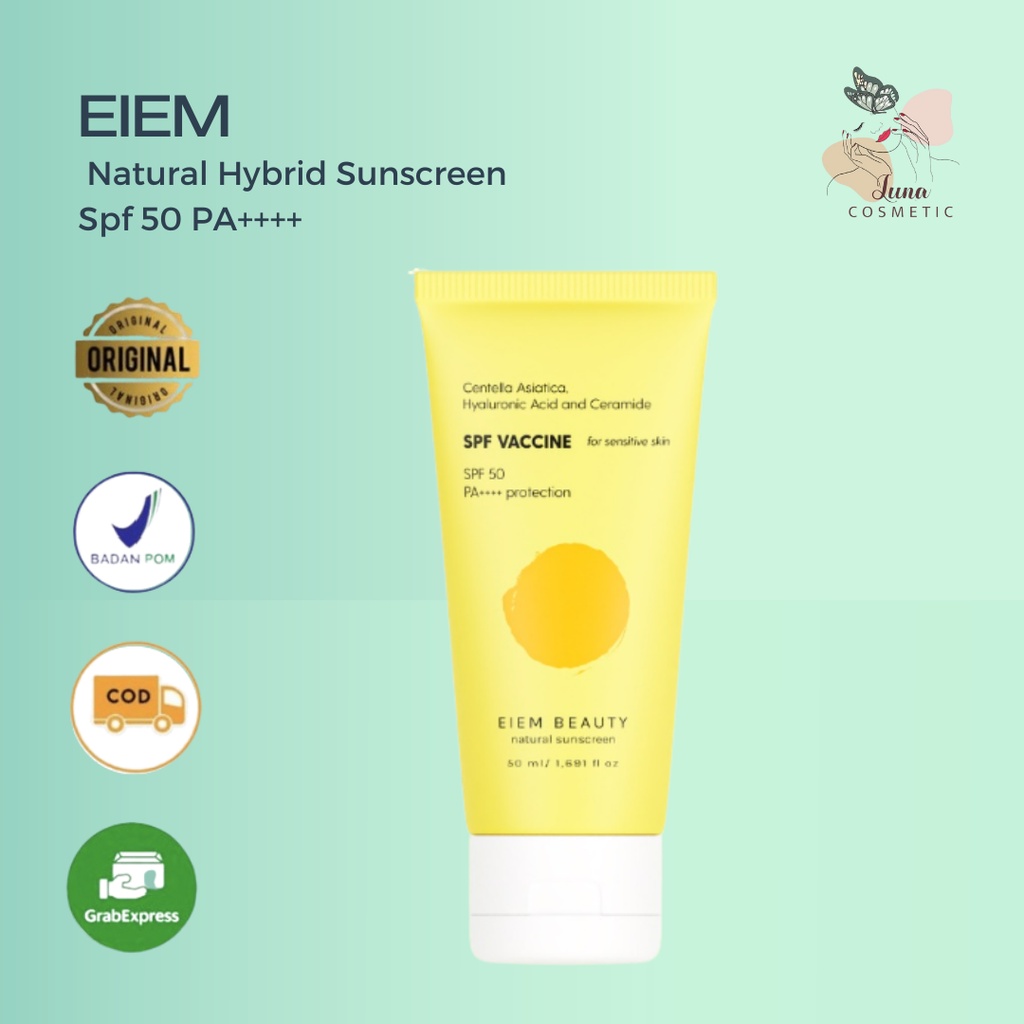 Jual Eiem Beauty Natural Hybrid Sunscreen Spf 50 PA++++ | Sunscreen ...