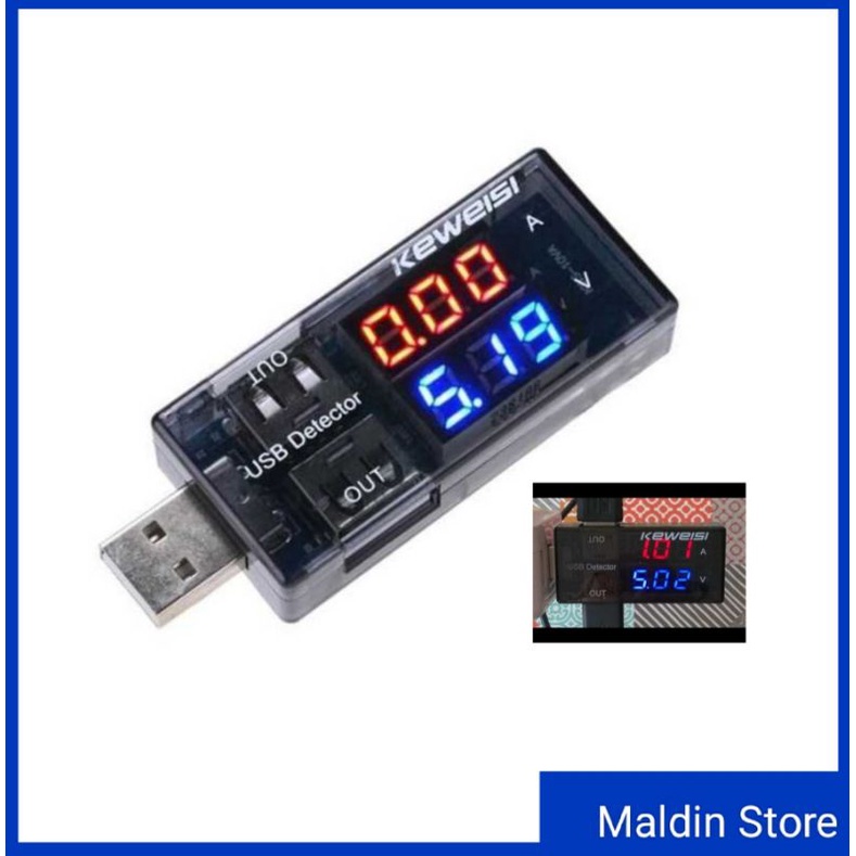 Jual Voltmeter Amperemeter Port USB Indikator Tegangan Dan Arus Listrik ...