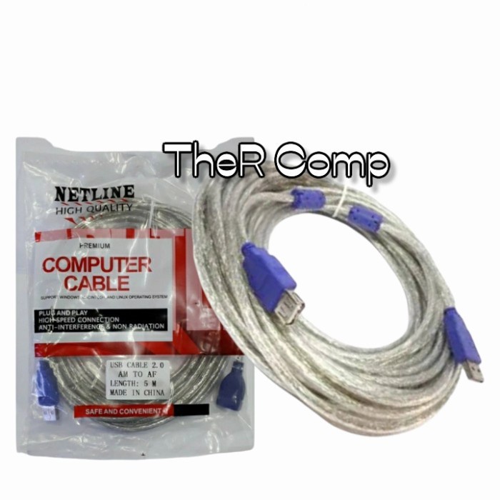 Jual Kabel Usb Extension 5 Meter AM/AF Netline | Shopee Indonesia
