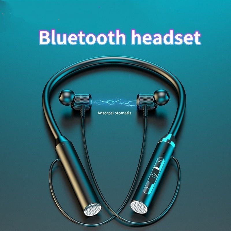 Jual Headset Leher Bluetooth Olahraga Earphone Nirkabel Sport Stereo ...