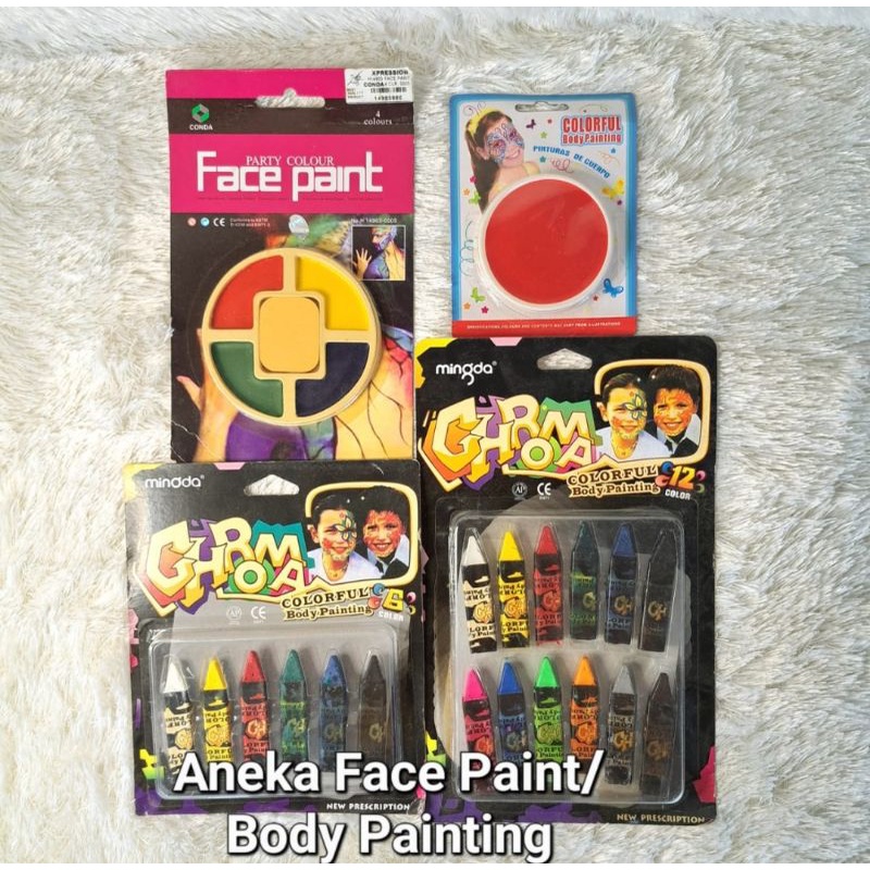 Jual Face Paint/Body Painting/Crayon Cat Wajah/Tubuh Mingda/Conda 6wr ...