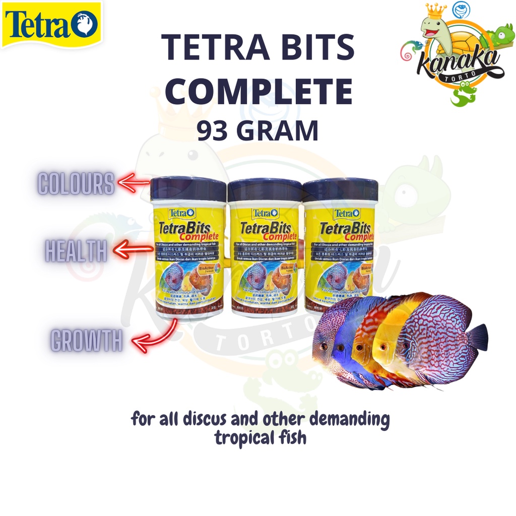 Jual Tetra Bits Complete 93 Gram Tetrabits Makanan Ikan Tropis Discus ...