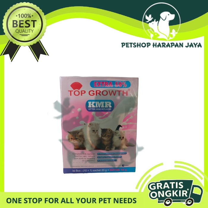 Jual Susu kucing Top Growth Kitten Milk Replacer 1 box (isi 10 ...