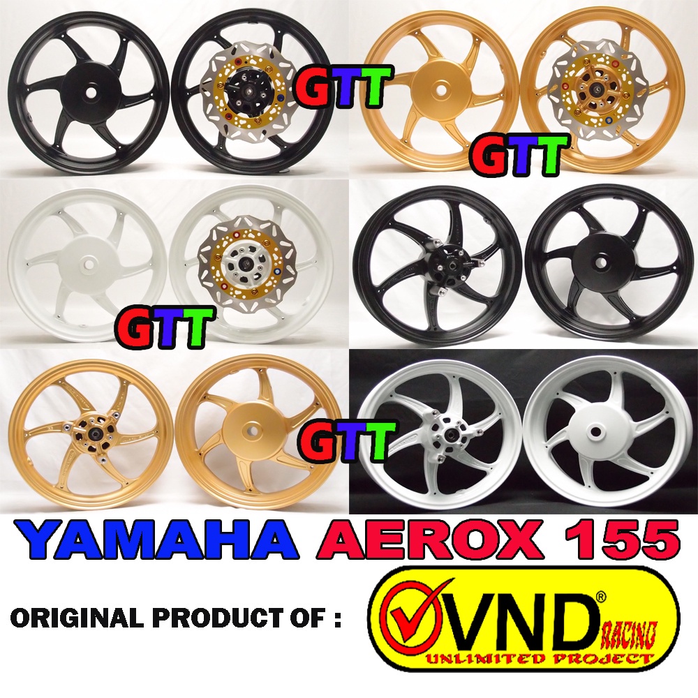 Jual VELG VND AEROX 155 SIX STAR ALUMINIUM CASTING WHEEL | Shopee Indonesia