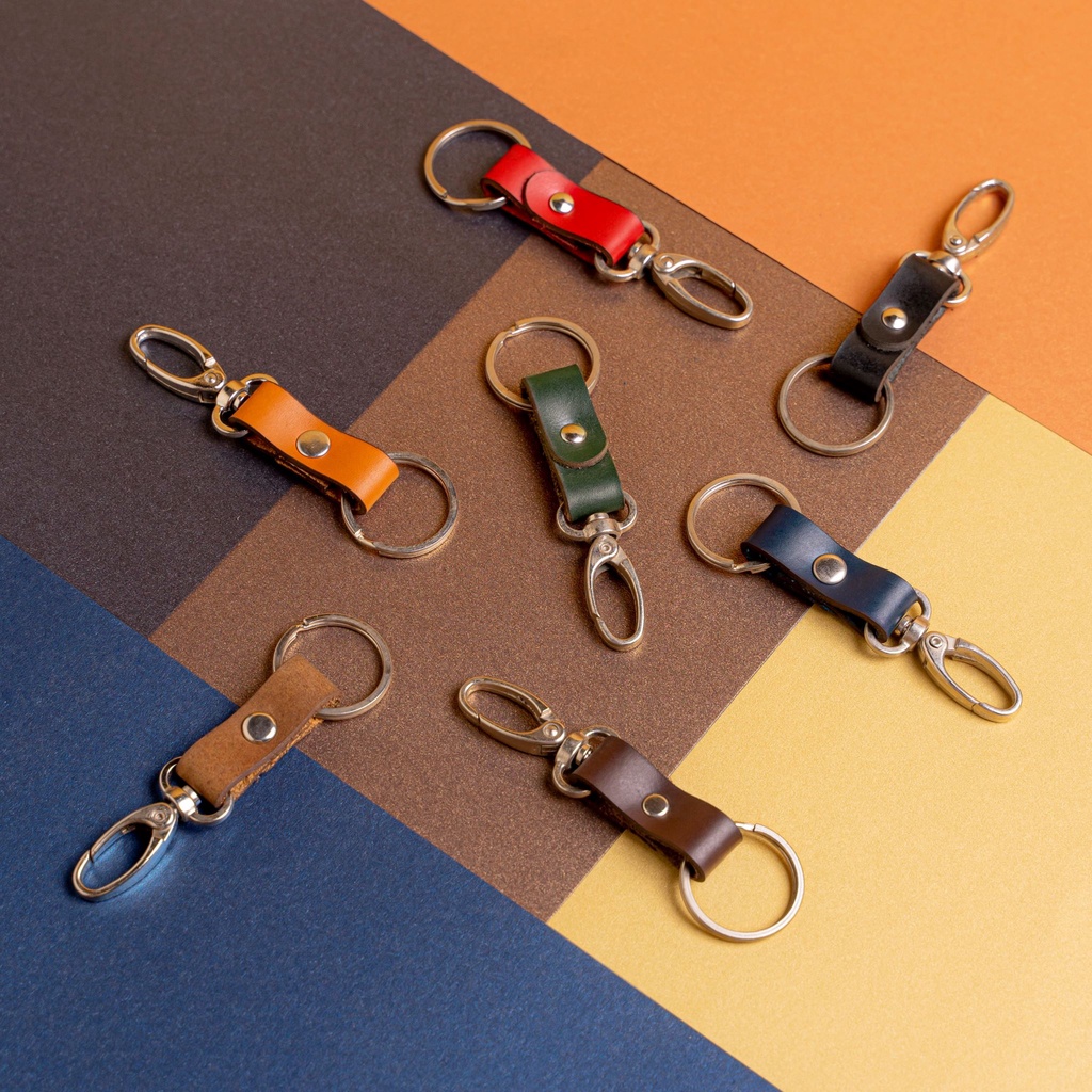 Jual Gantungan Kunci Kecil Model Ramping Simpel Keychain Kulit Asli ...