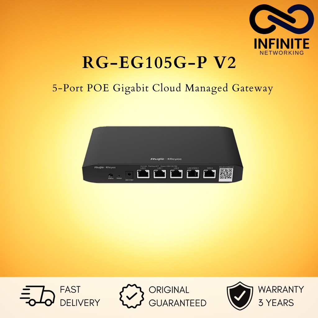 Jual RG-EG105G-P V2 Ruijie 5 ports POE cloud manage router gateway | Shopee Indonesia