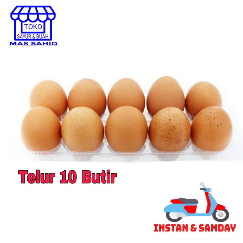 Jual Telur Ayam Telor Kemasan 10 Butir Garansi Kesegaran Kirim Someday ...