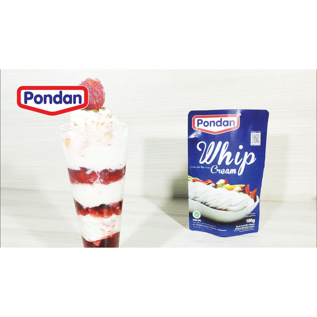 Jual Pondan Whip Cream Pouch 100 gr - Whip Cream Bubuk 100grPondan Whip ...