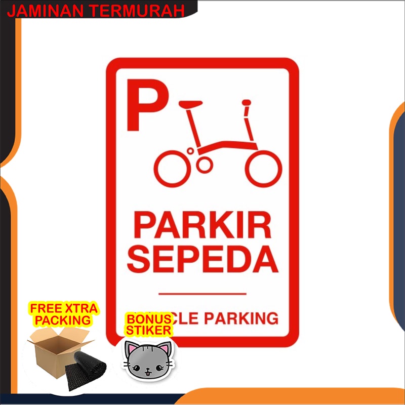 Jual Murah RAMBU PARKIR SEPEDA ( BICYCLE PARKING ) 20CM X 30CM PLAT ...
