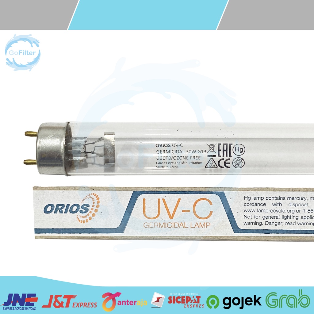 Jual ( FREE PACKING PIPA + BUBBLE WRAP) LAMPU UV UVC ULTRAVIOLET 12 GPM ORIOS GERMICIDAL 30 WATT ...