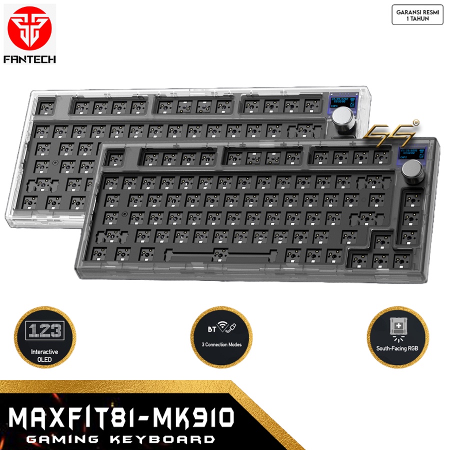 Jual Fantech MAXFIT81 Wireless 75% Mechanical Keyboard Gaming BAREBONE ...