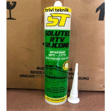 Jual silicone lem sealant rtv st solutec, asam | Shopee Indonesia