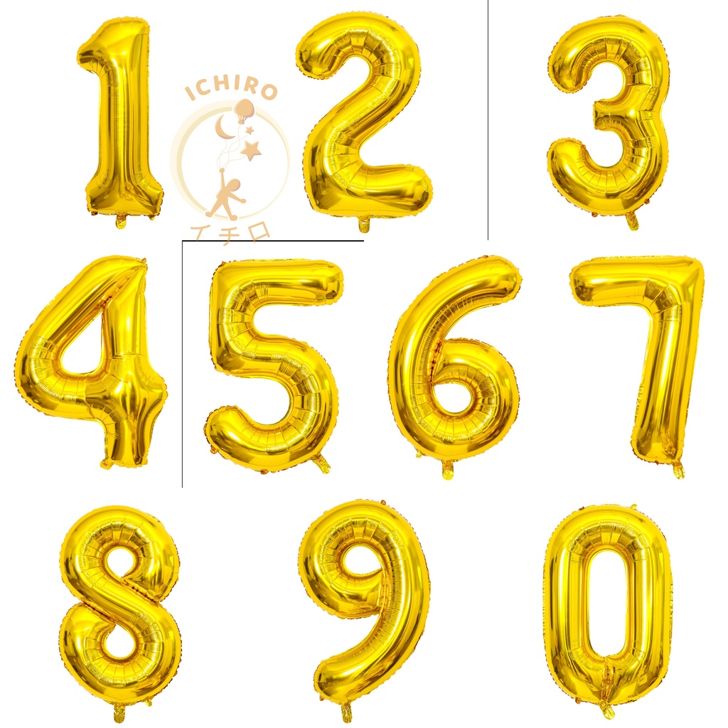 Jual Balon Angka 40 cm / Balon Foil Angka 18 Inch Dekorasi Ulang Tahun ...