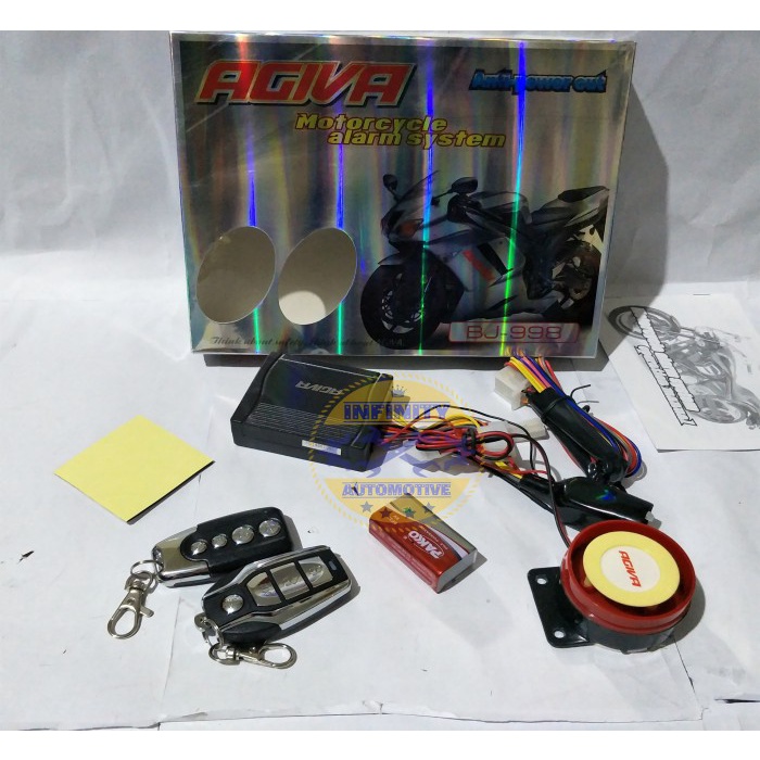 Jual Alarm Motor - Remote Alarm - Pengaman Motor Anti Maling Merk Agiva ...