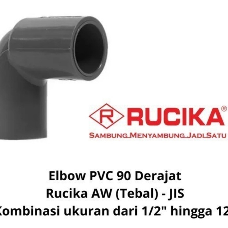 Jual RUCIKA SAMBUNGAN L PIPA PVC AW KENI 1 1/4" 90 ELBOW 1 1/4 INCH ABU ...