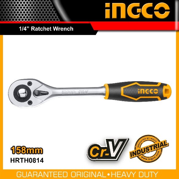 Jual Kunci Ratchet INGCO HRTH0814 Socket Wrench 1/4" 45T Handle Shock ...