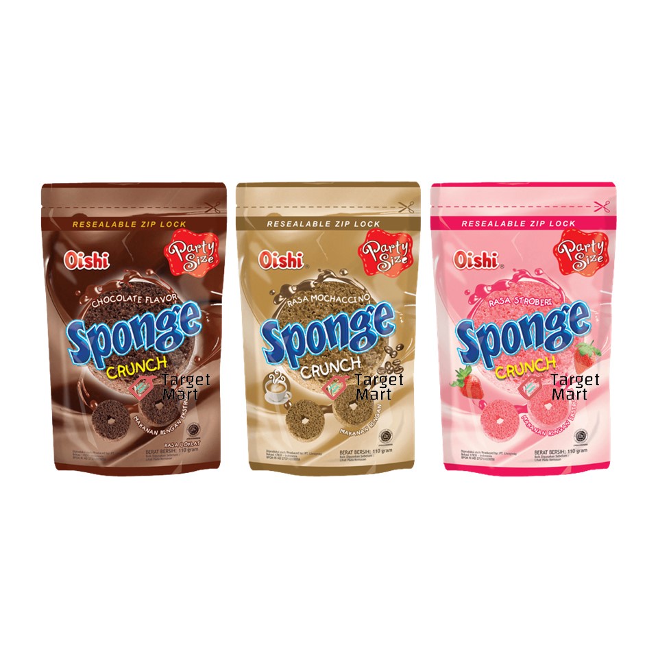 Jual Oishi Sponge Crunch Snack Ekstrudat Berbagai Varian Pilih Rasa ...