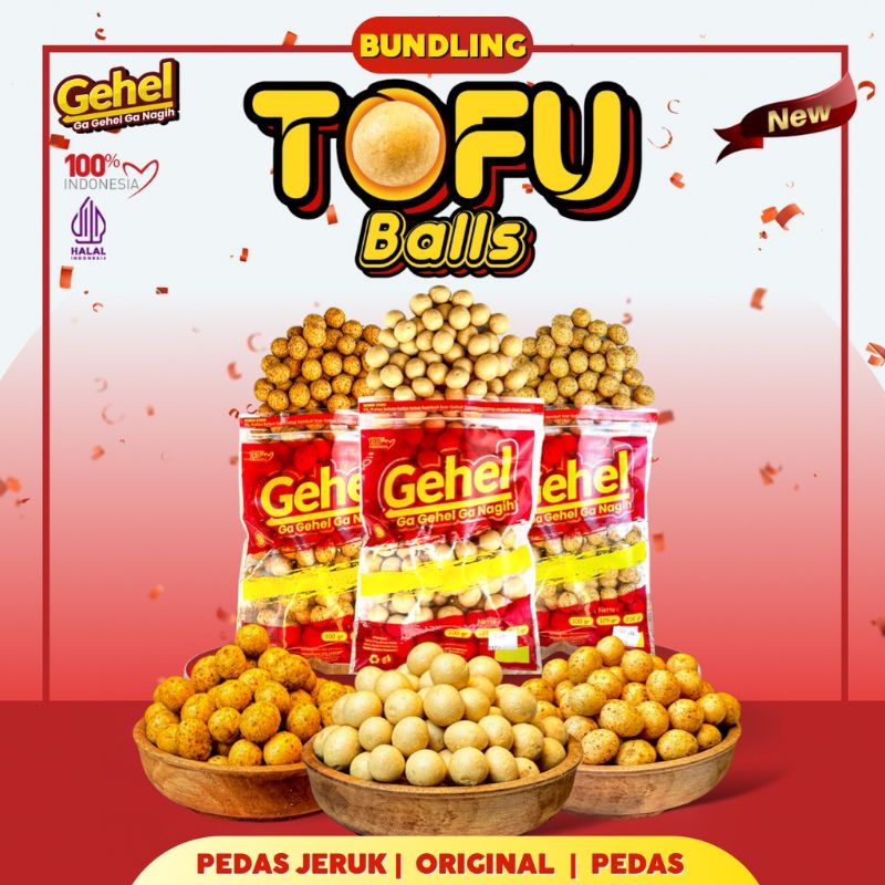 Jual Tofu Balls Gehel Snack Cemilan Kekinian Makanan Ringan Tahu Bulat ...