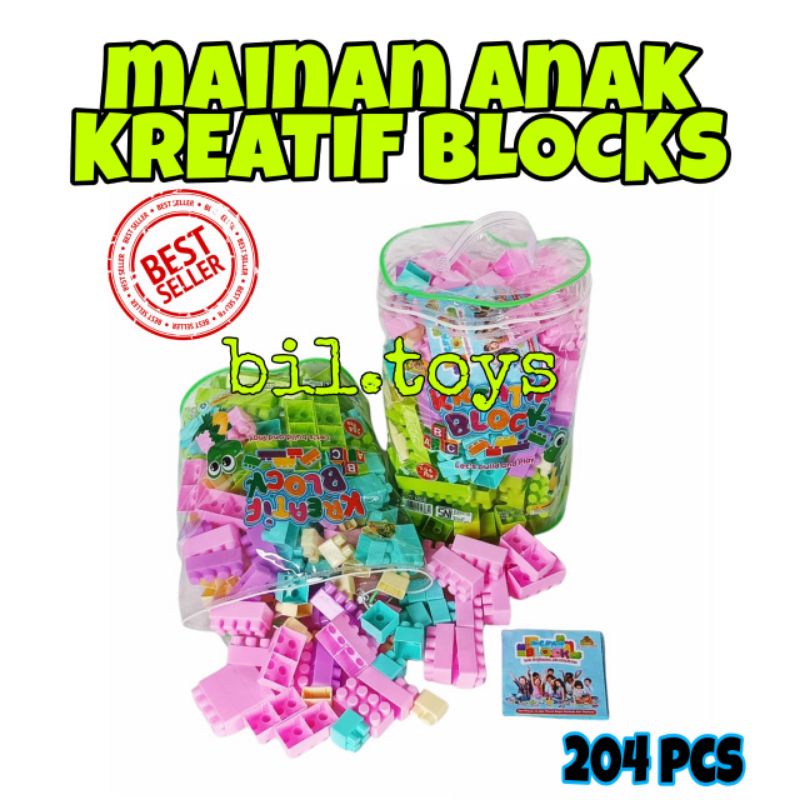 Jual Mainan Permainan Balok Susun Building Block Kado Anak Laki Laki ...