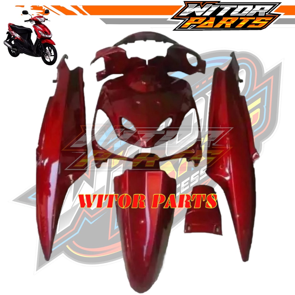 Jual ECERAN SATUAN FULL SET Cover Body Halus Mio Smile Merah Maroon ...