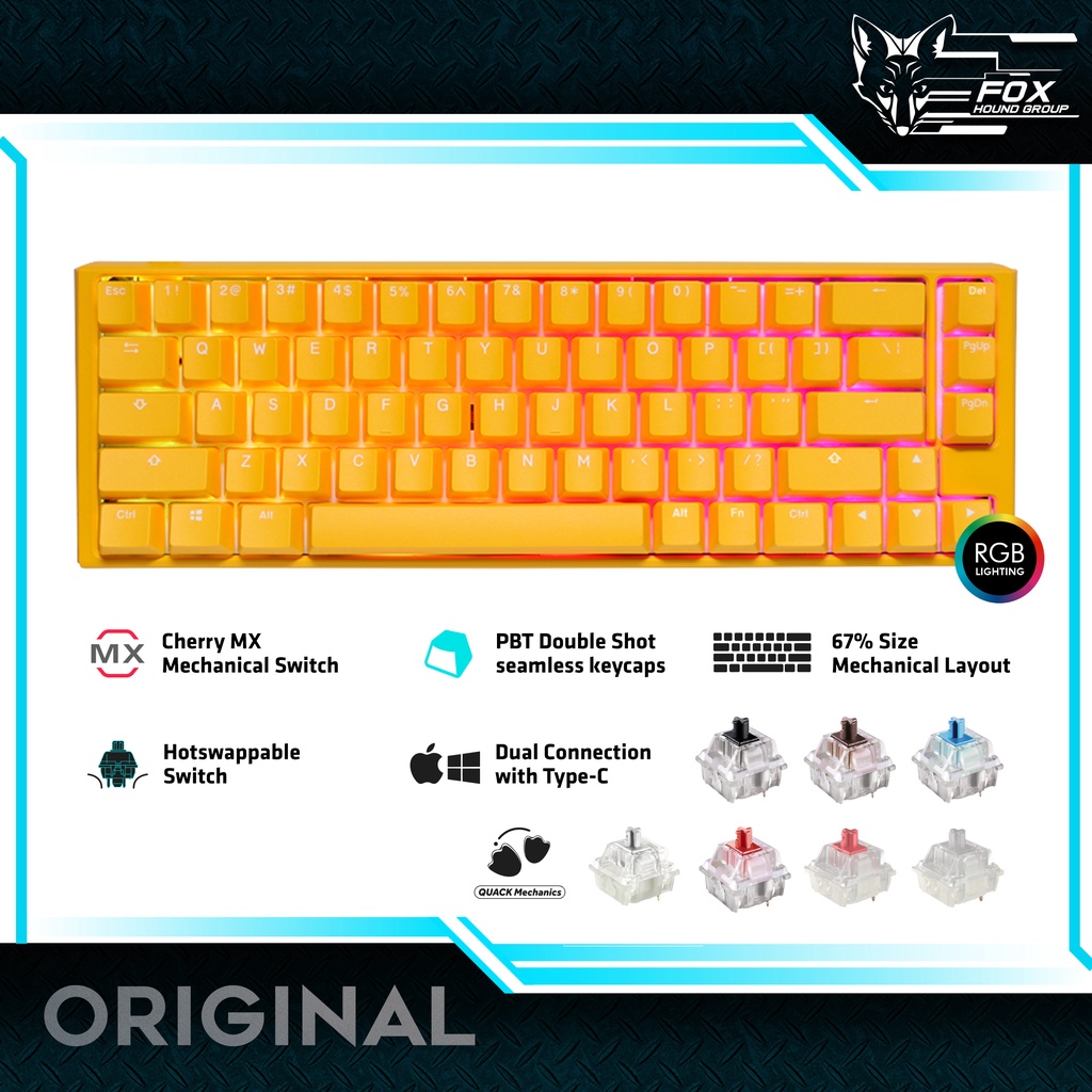 Jual Ducky One 3 Yellow SF 65%% Hotswap Double Shot PBT QUACK ...