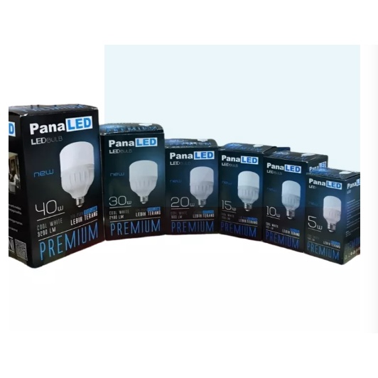 Jual PANALED Premium Lampu Bohlam LED Bulb Murah 5w/10w/15w/20w/30w/40w/50w - Cahaya Putih ...