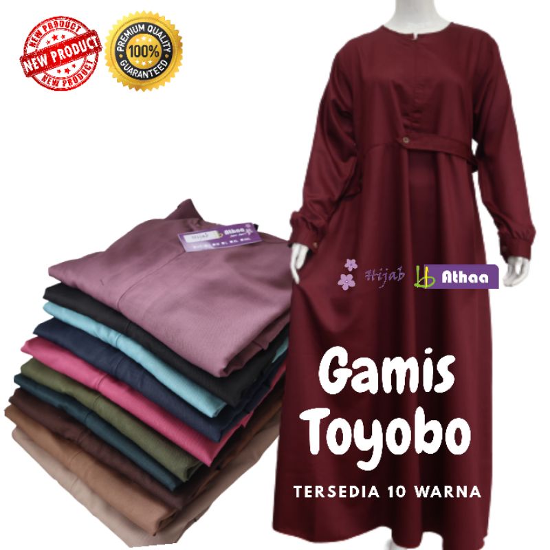 Jual Gamis Toyobo Original Polos/ Gamis Katun Toyobo Abaya Katun ...