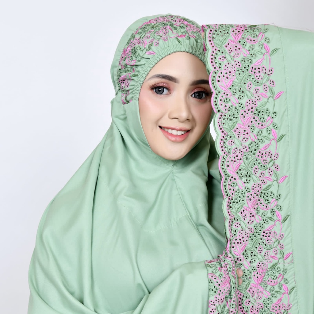 Jual MUKENA JUMBO BORDIR CANTIK SYAHBANII PASTEELENA MUKENAH SYAFINA ...