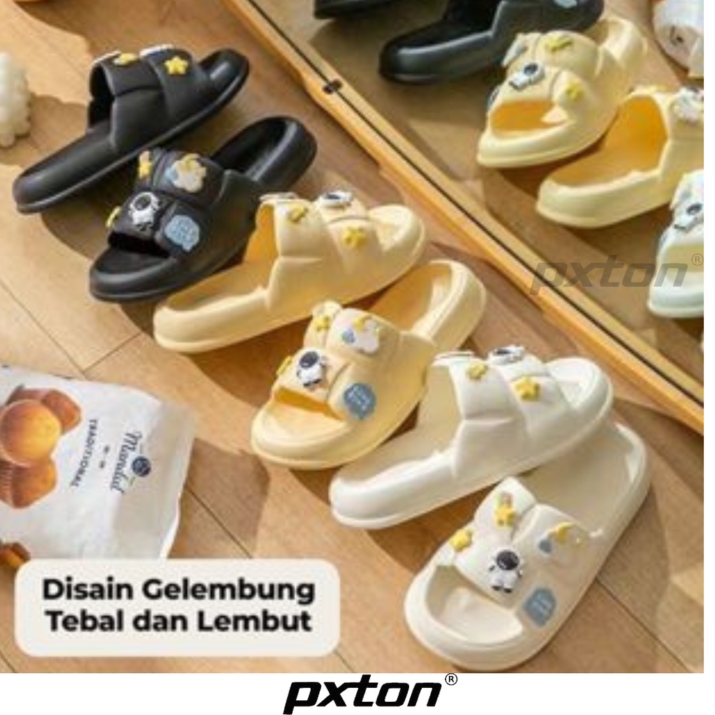 Jual PXTON - Sandal Wanita Terbaru Jelly Karet Sandal Slop Flat Rumahan ...
